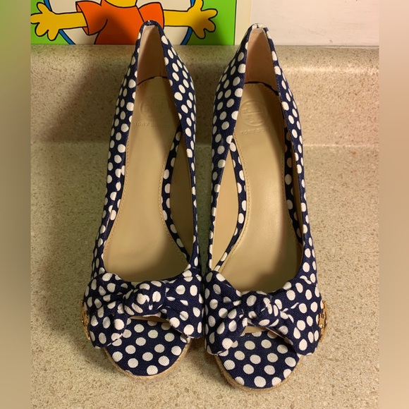 Tory Burch | Shoes | Tory Burch Dory Peeptoe Wedge Heels | Poshmark